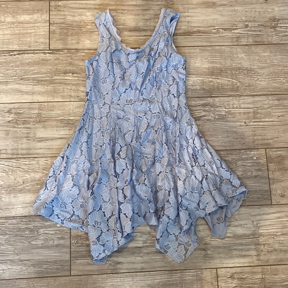 Altar'd State | Dresses | Altard State Light Blue Floral Lace Dress ...